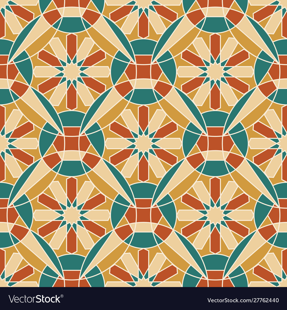 Endless pattern with geometric motif decor Vector Image