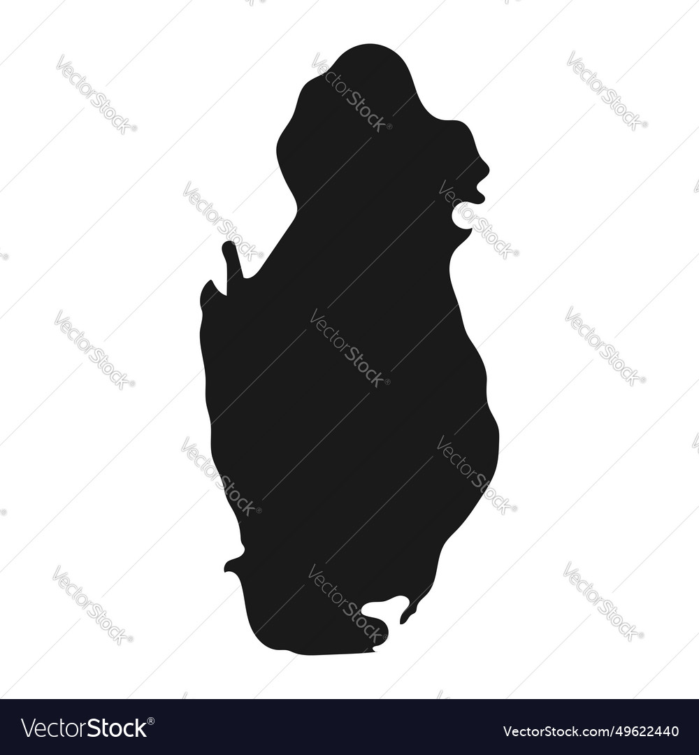 Highly detailed qatar map with borders isolated Vector Image Highly detailed qatar map with borders isolated Vector Image