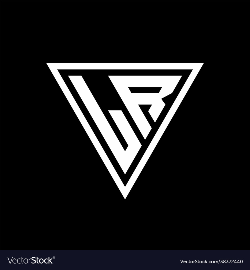 Lr logo monogram with triangle shape designs Vector Image Lr logo monogram with triangle shape designs Vector Image
