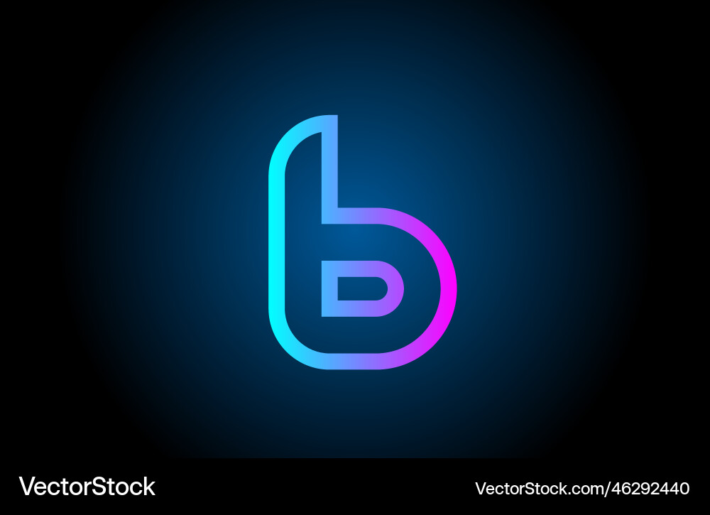 Pink line 6 number logo icon design creative Vector Image