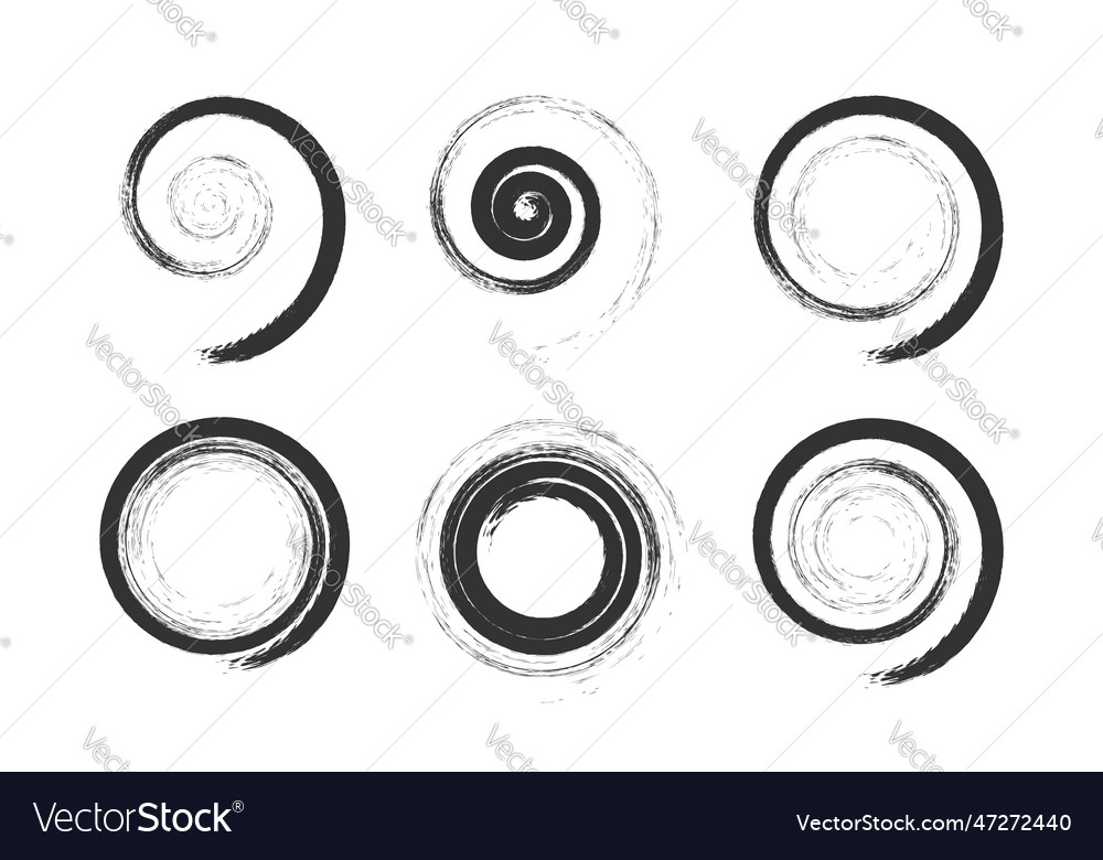 Spiral design elements Royalty Free Vector Image