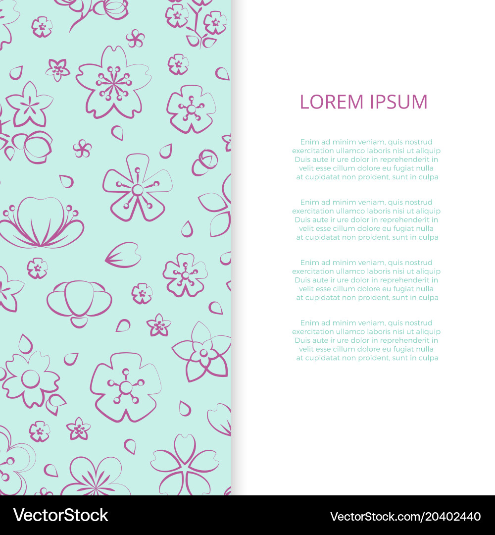 Spring blossom flowers banner design Royalty Free Vector