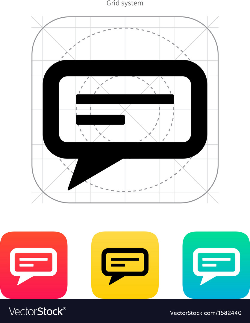 Text bubble icon Royalty Free Vector Image - VectorStock