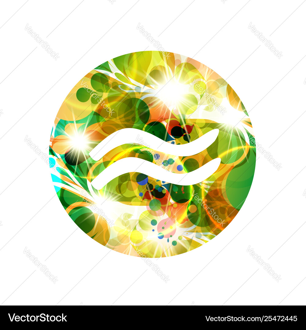 A zodiac sign aquarius Royalty Free Vector Image
