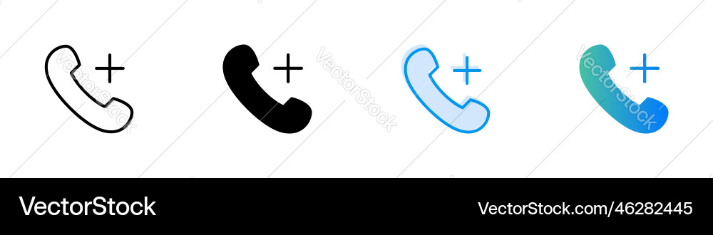 Add call icon sign for mobile concept and web Vector Image