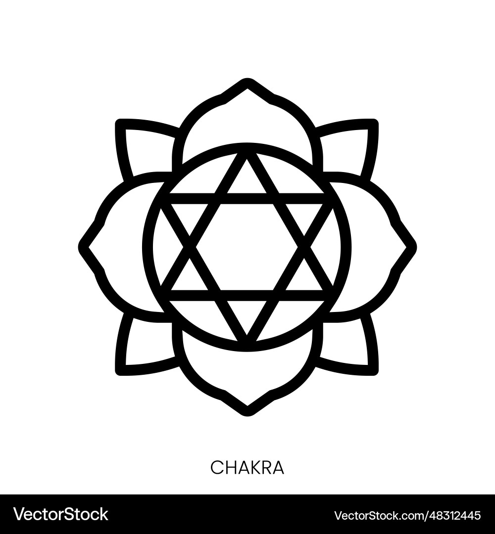 Chakra icon line art style design isolated Vector Image