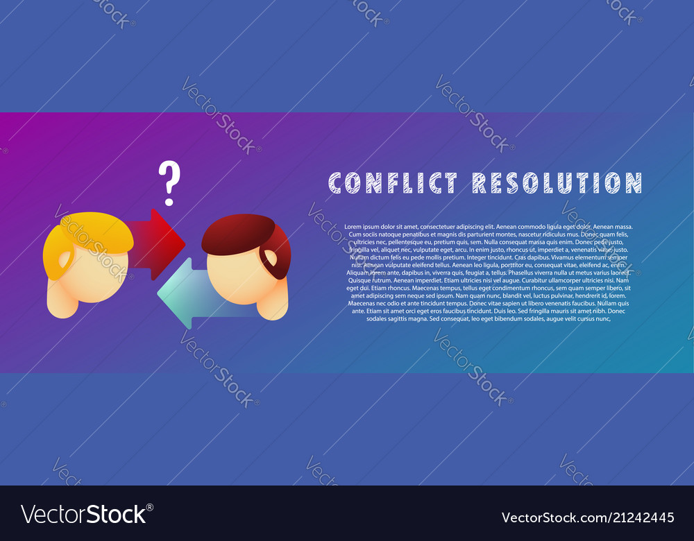 Conflict resolution flat gradient Royalty Free Vector Image Conflict resolution flat gradient Royalty Free Vector Image
