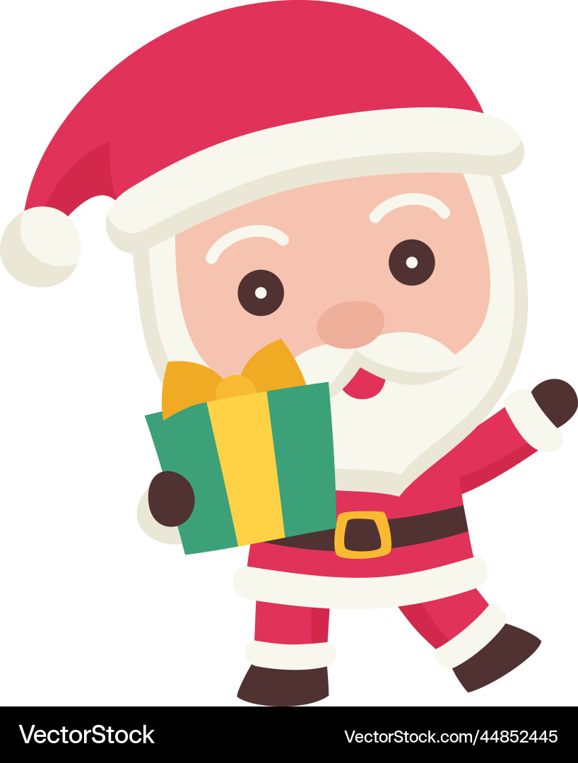Cute santa claus doodle icon Royalty Free Vector Image