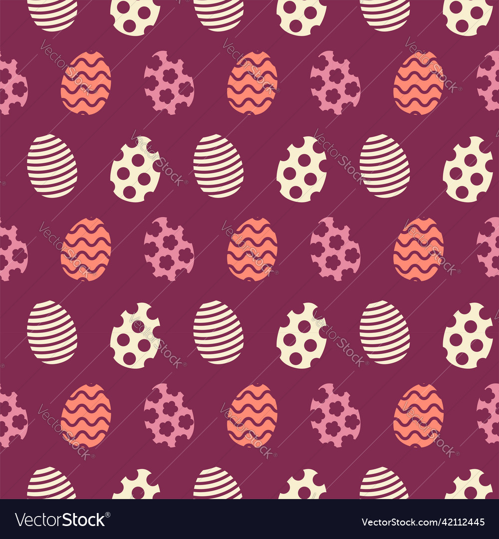 Easter egg pattern seamless Royalty Free Vector Image