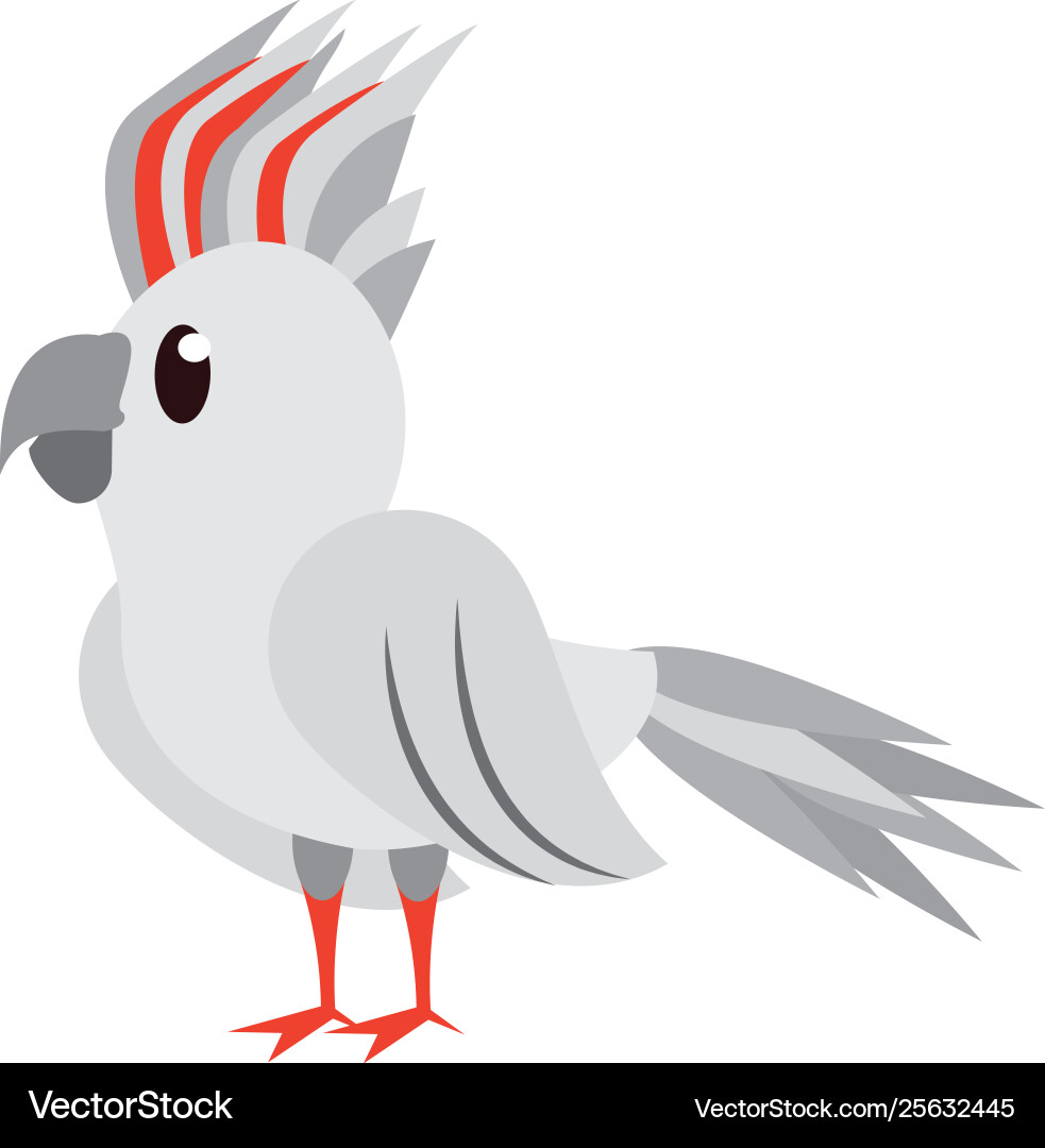 Exotic tropical bird cartoon isolated Royalty Free Vector