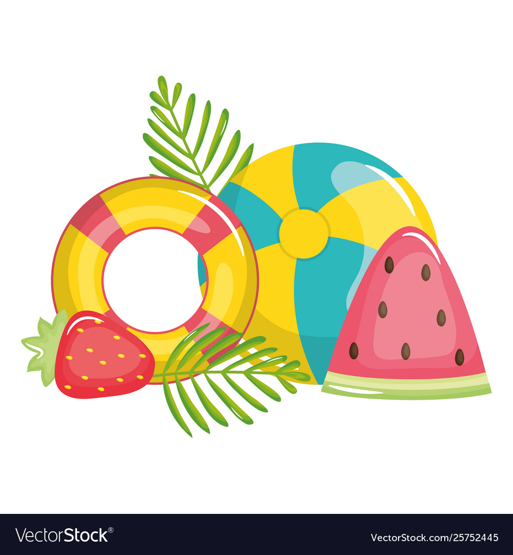 Float lifeguard with balloon toy Royalty Free Vector Image