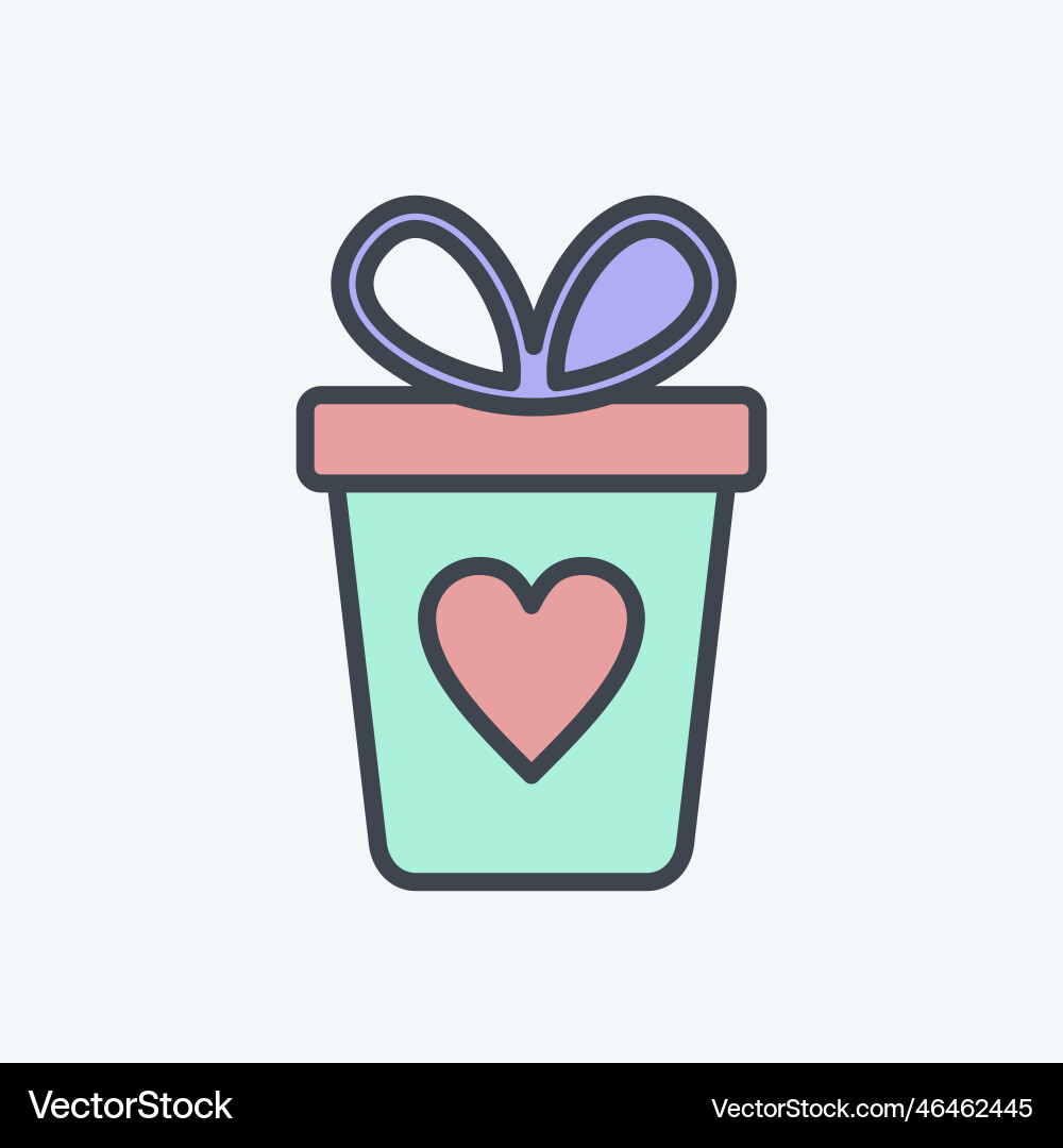 Icon gift box related to black friday symbol Vector Image