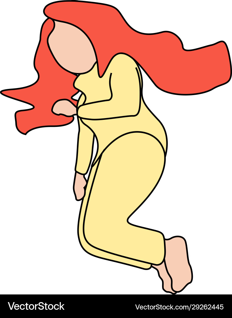 Isolated relaxed woman Royalty Free Vector Image