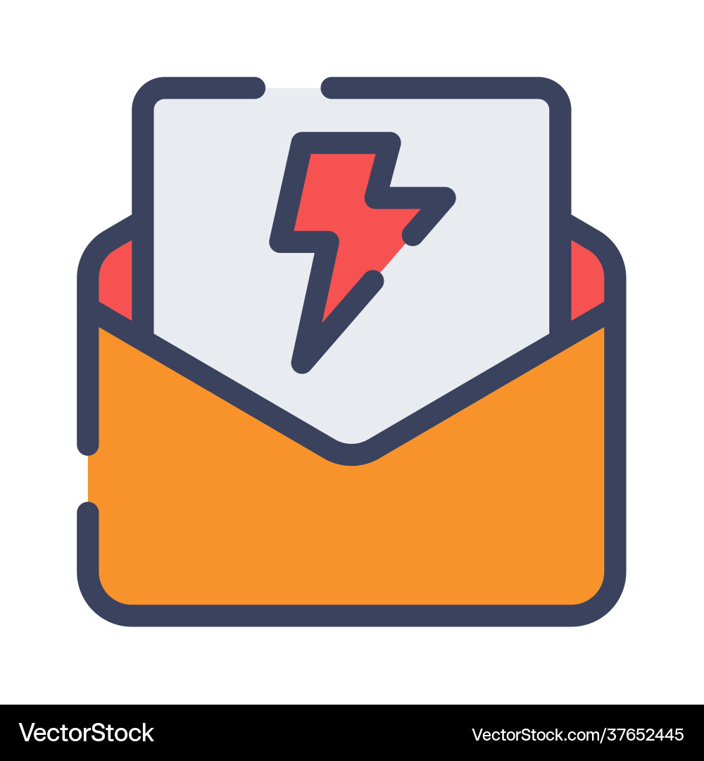 Promotion email flash sale single isolated icon Vector Image