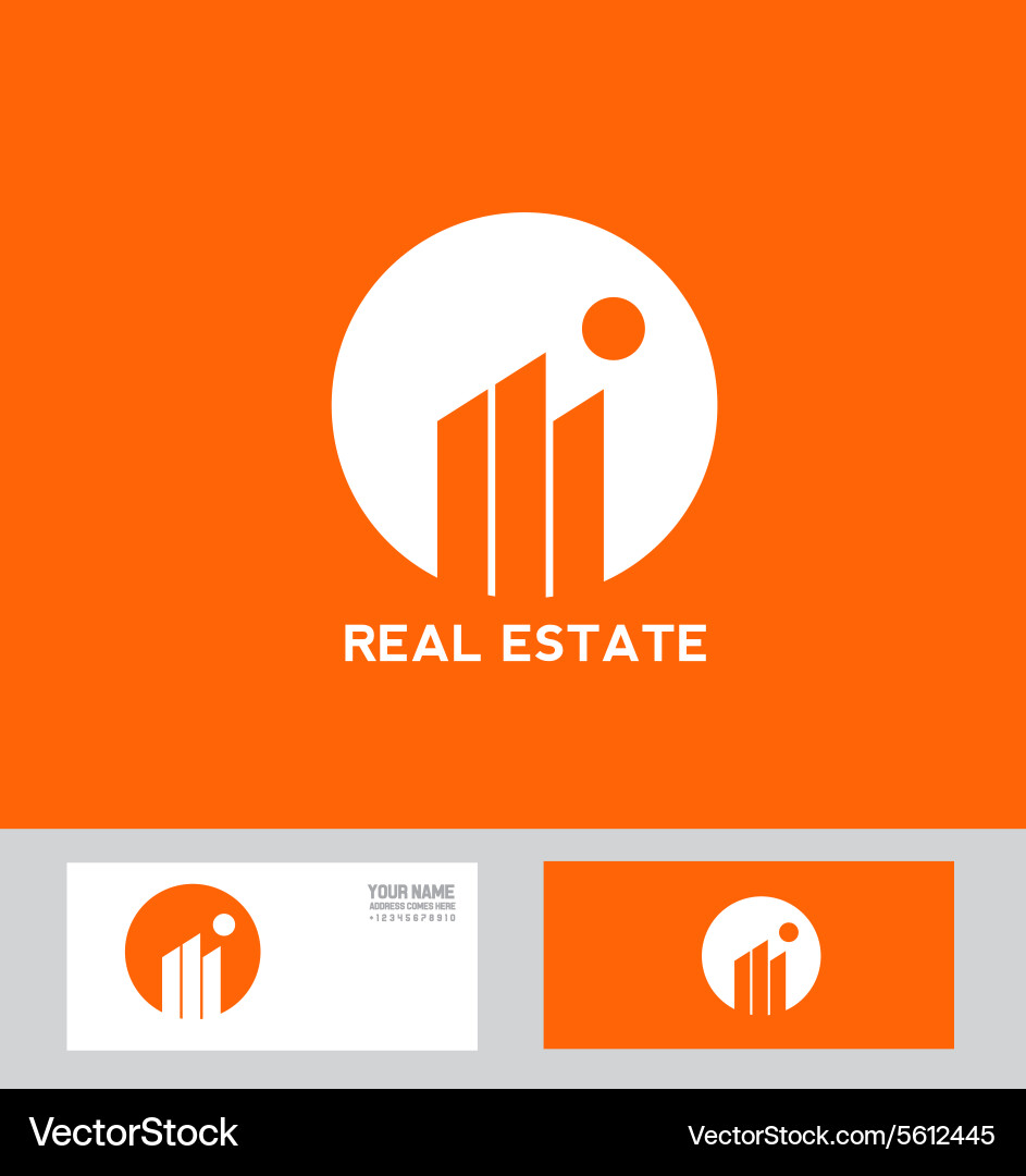 Real estate abstract building logo Royalty Free Vector Image