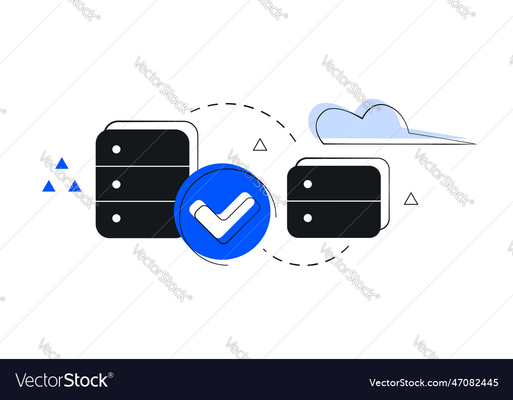 Servers flat Royalty Free Vector Image - VectorStock