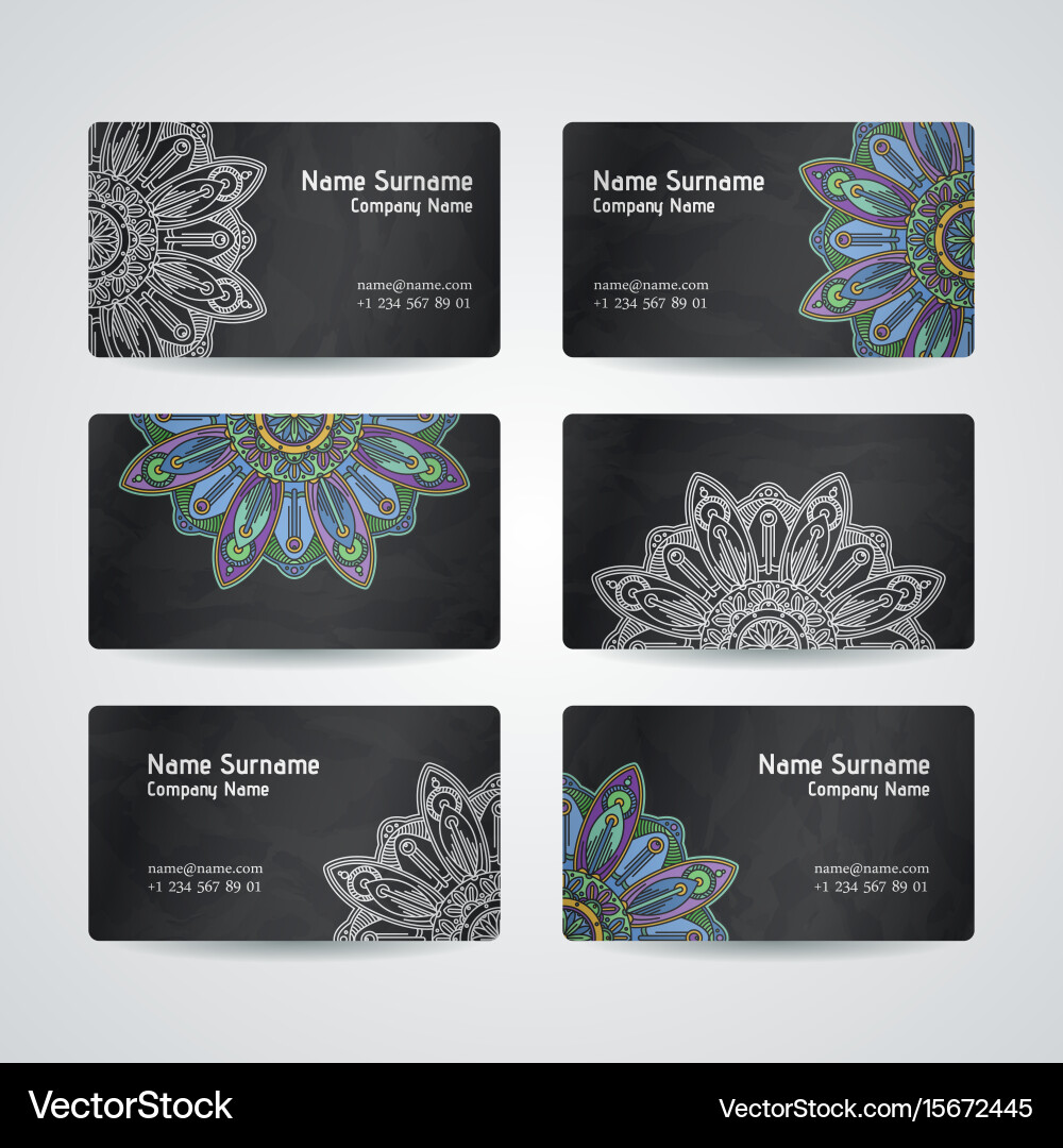 Set design templates business card Royalty Free Vector Image