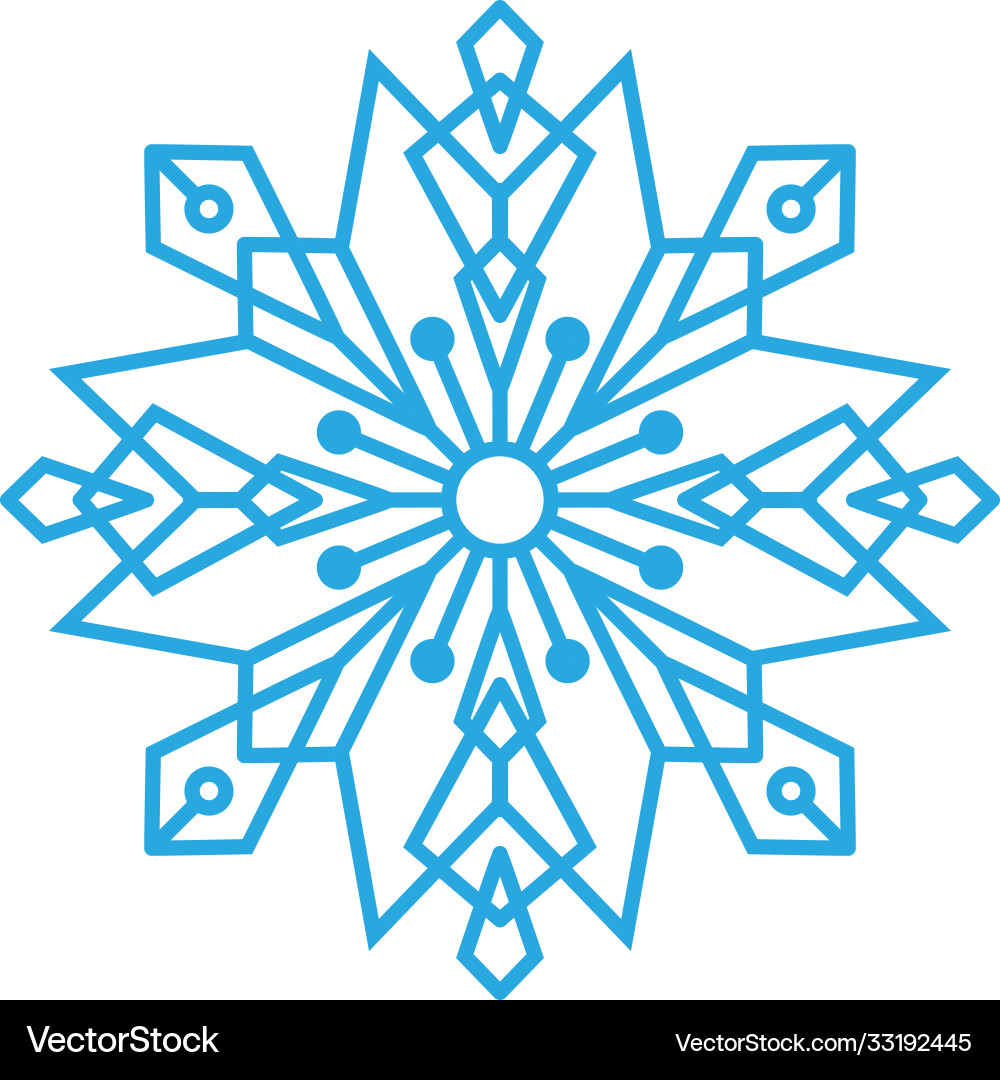 Snowflakes style design for labels badges Vector Image