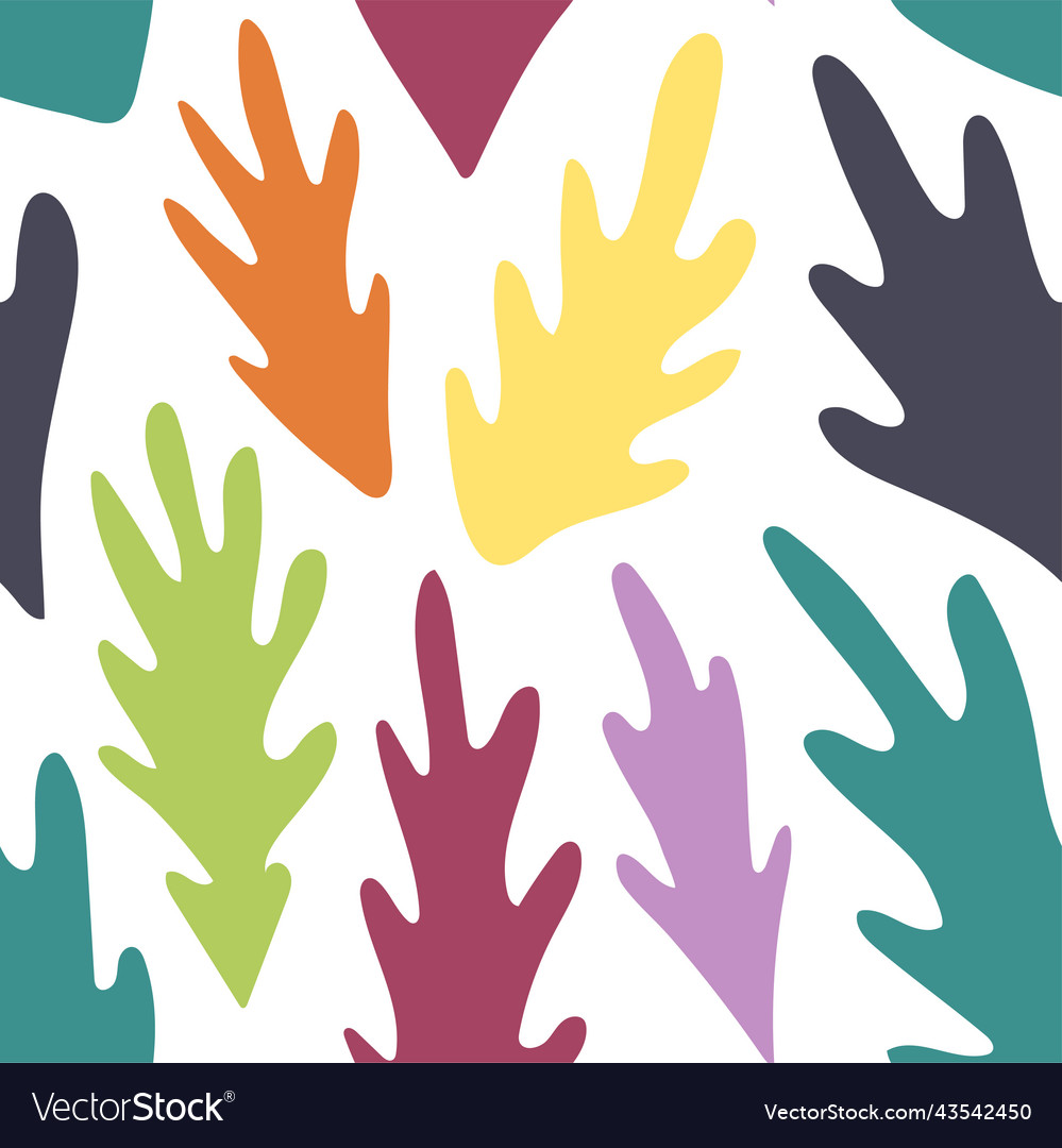 Abstract leaf seamless pattern colorful Royalty Free Vector