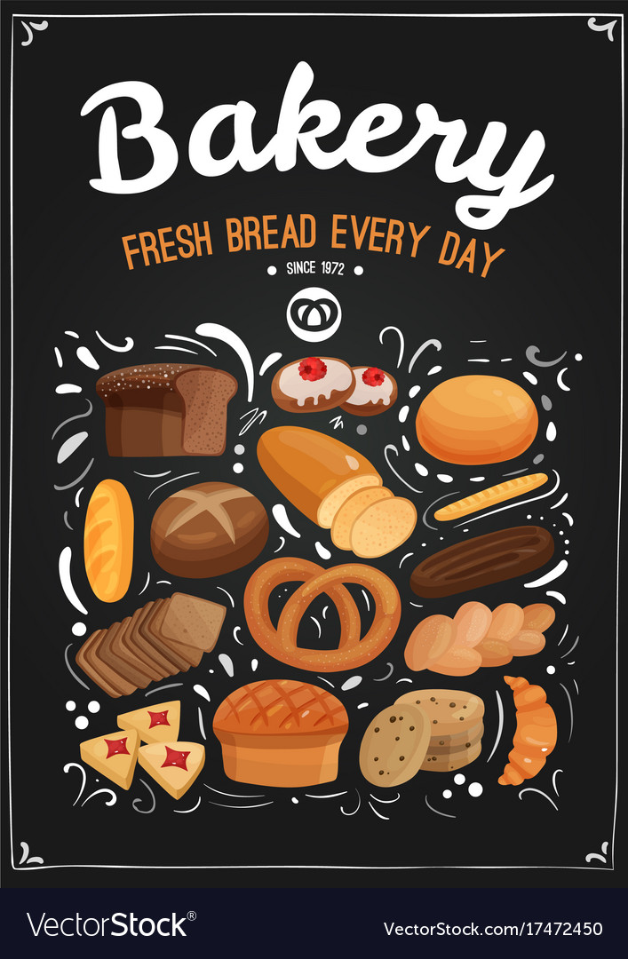 Bakery chalkboard Royalty Free Vector Image - VectorStock Bakery chalkboard Royalty Free Vector Image - VectorStock