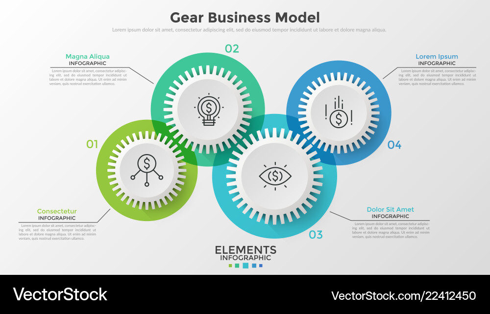 Concept of coordinated work or business activity Vector Image
