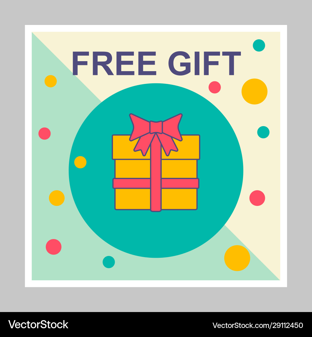 Free gift social media posts mockup Royalty Free Vector