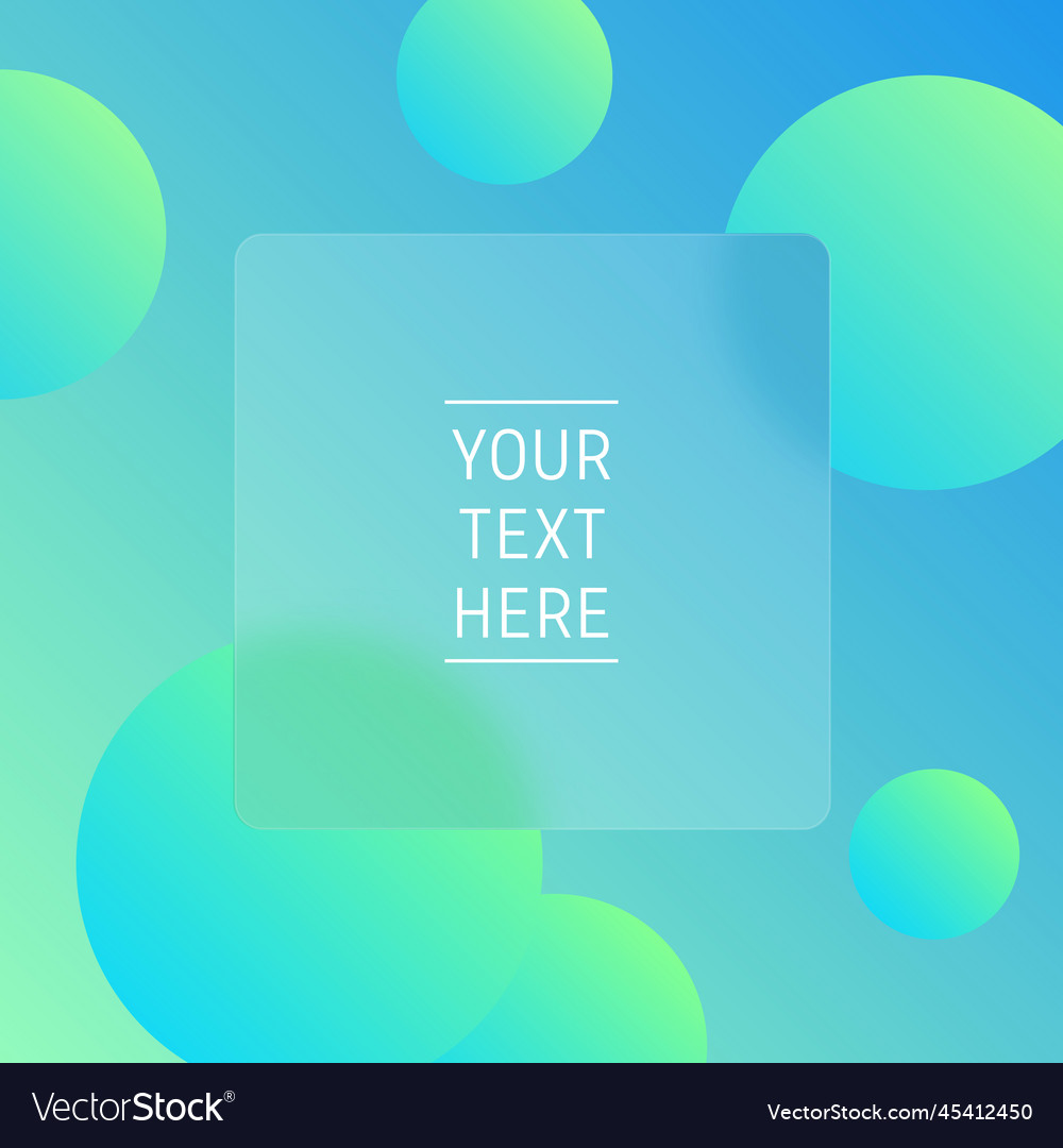 Glass Morphism Trendy Style Template Royalty Free Vector