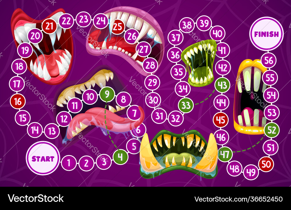 Halloween board game children activity Royalty Free Vector