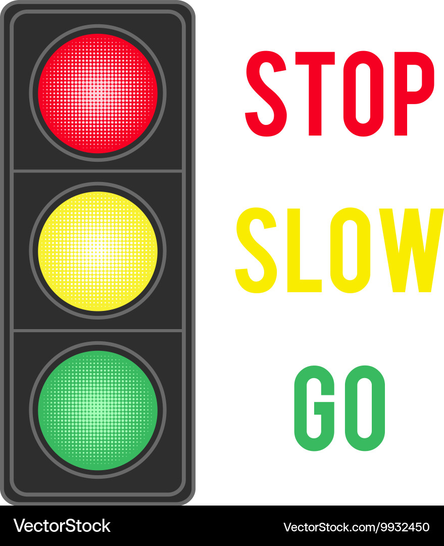 Image of traffic light isolated on white Vector Image