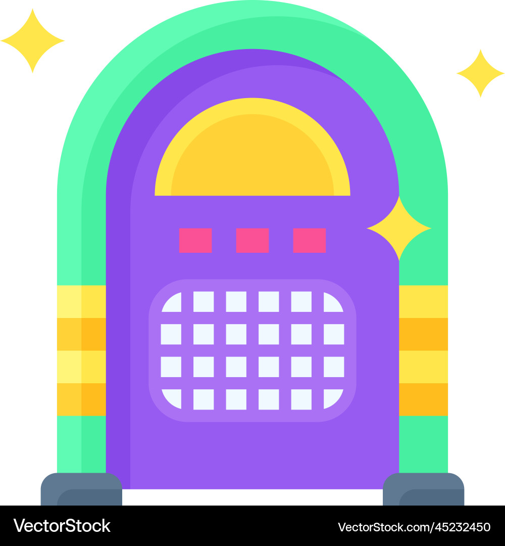 Jukebox icon new year realated Royalty Free Vector Image