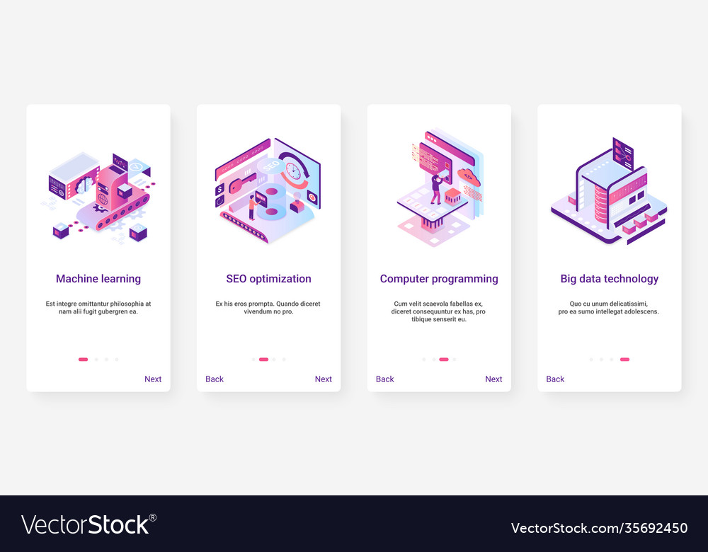 Machine learning programming code data technology Vector Image