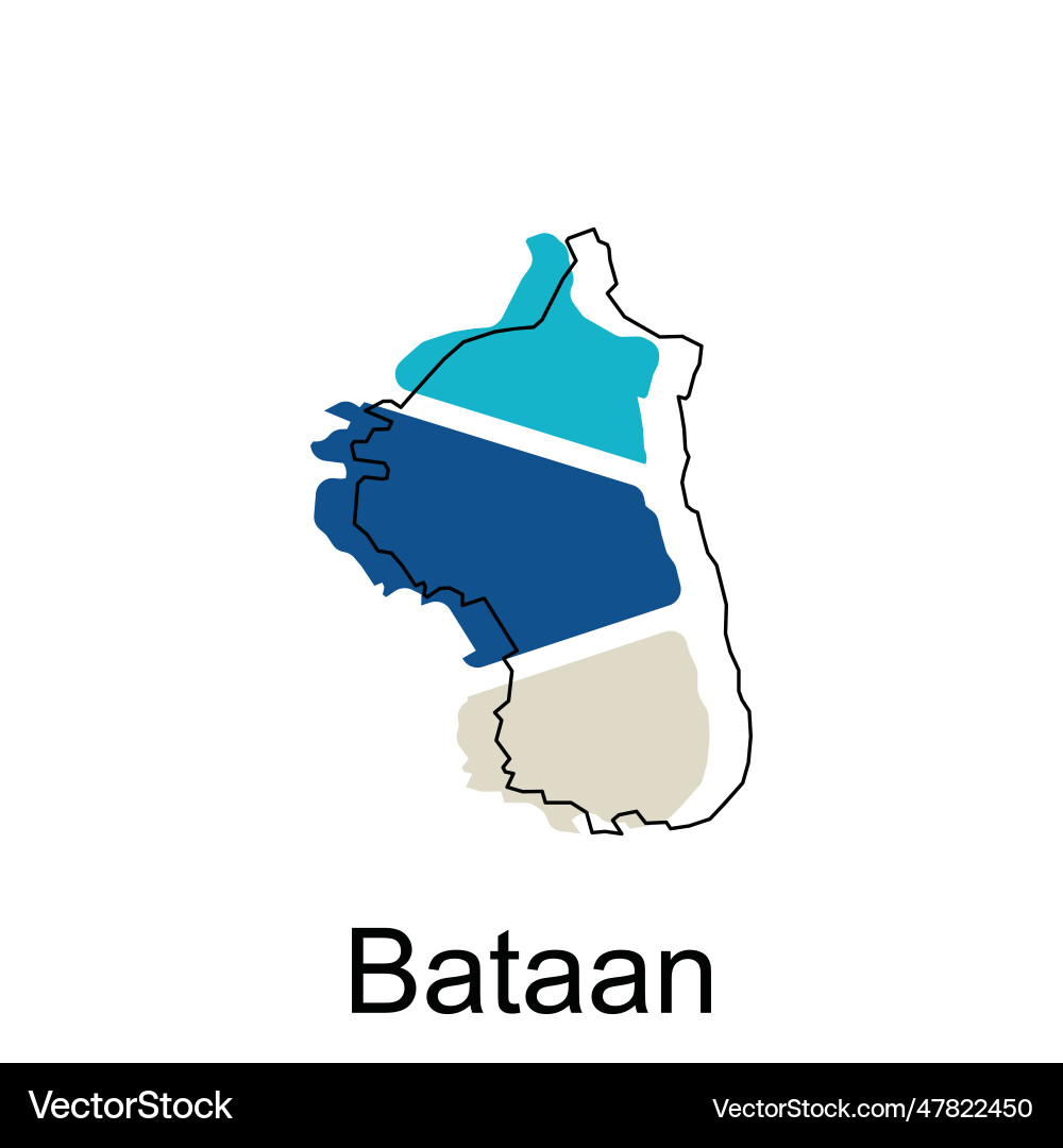 Map of bataan modern design philippines map Vector Image