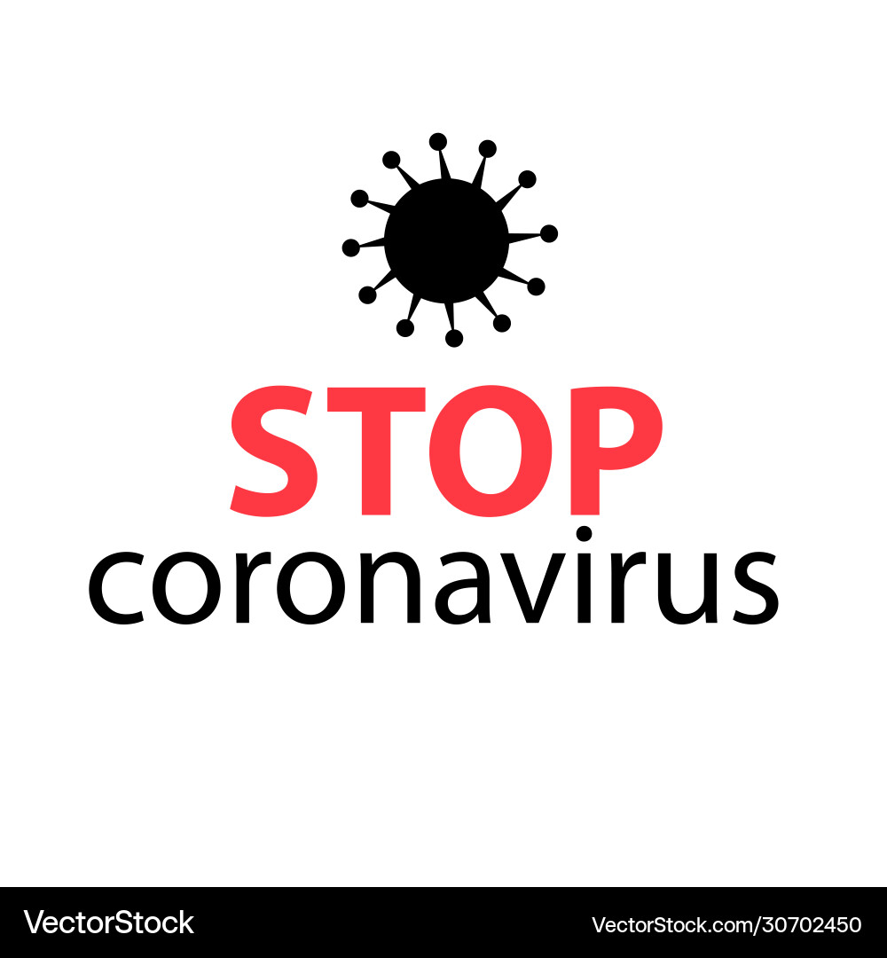 Poster with a virus on a white background Vector Image