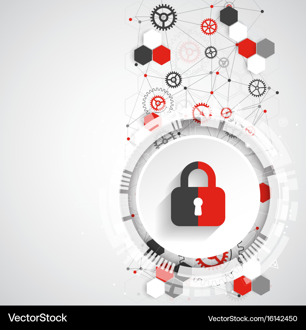 Protection concept protect mechanism system Vector Image