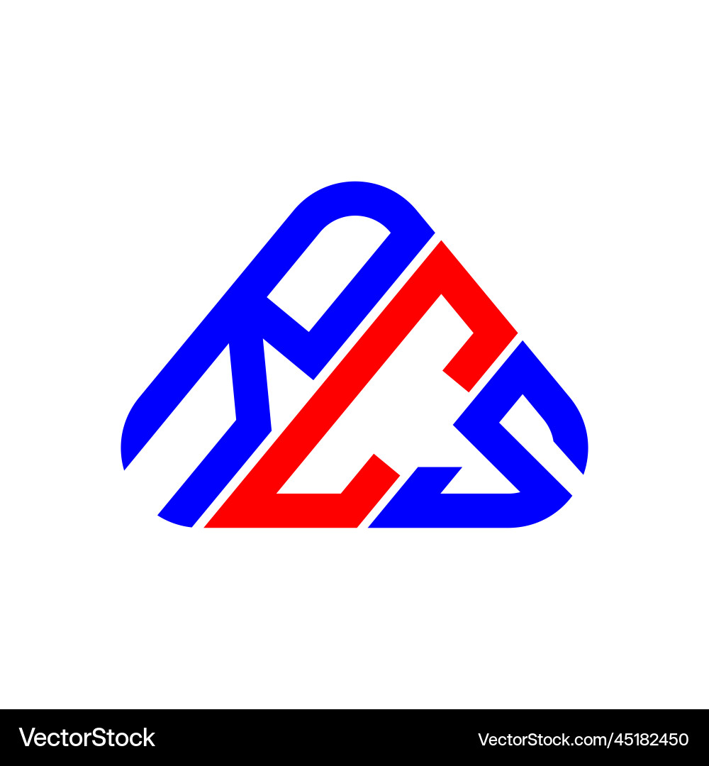 Rcs letter logo creative design with graphic Vector Image