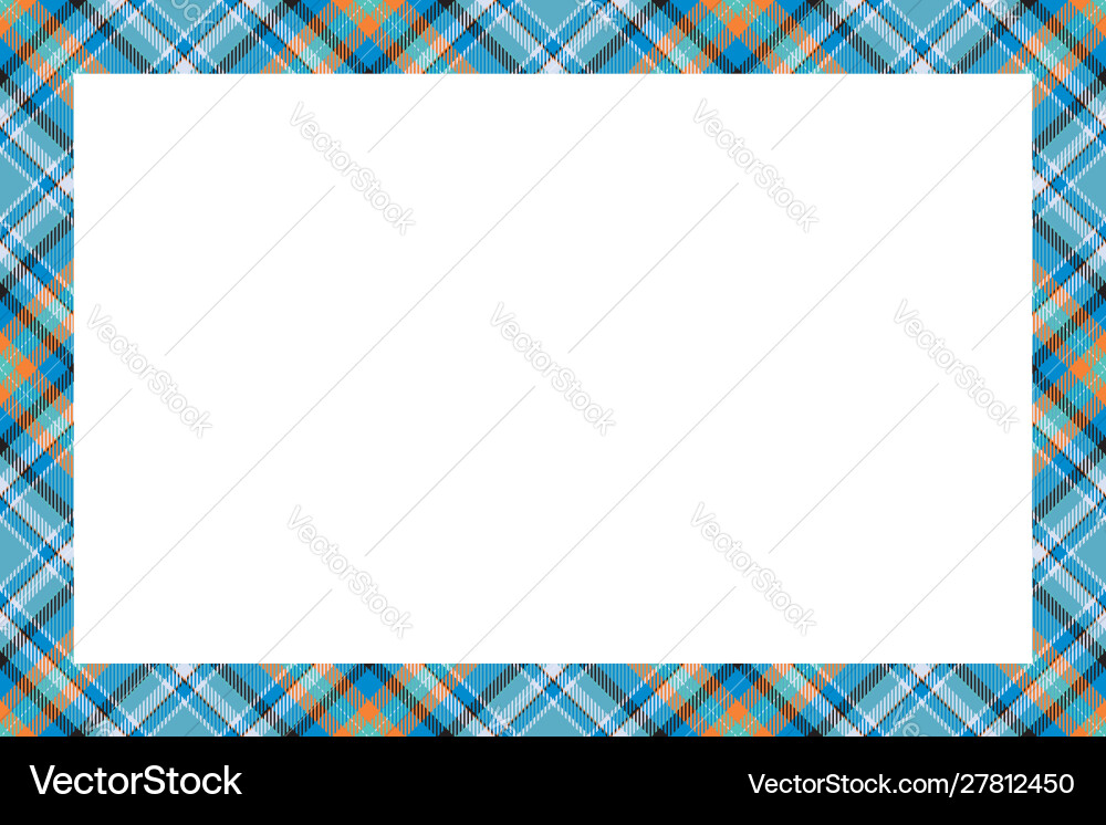 Vintage frame scottish border pattern retro Vector Image