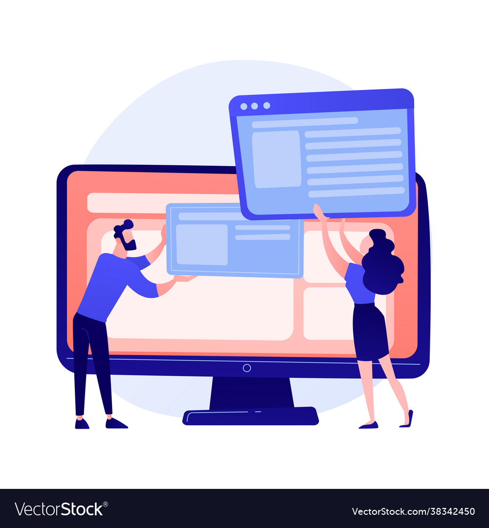 Website interface development planning concept Vector Image