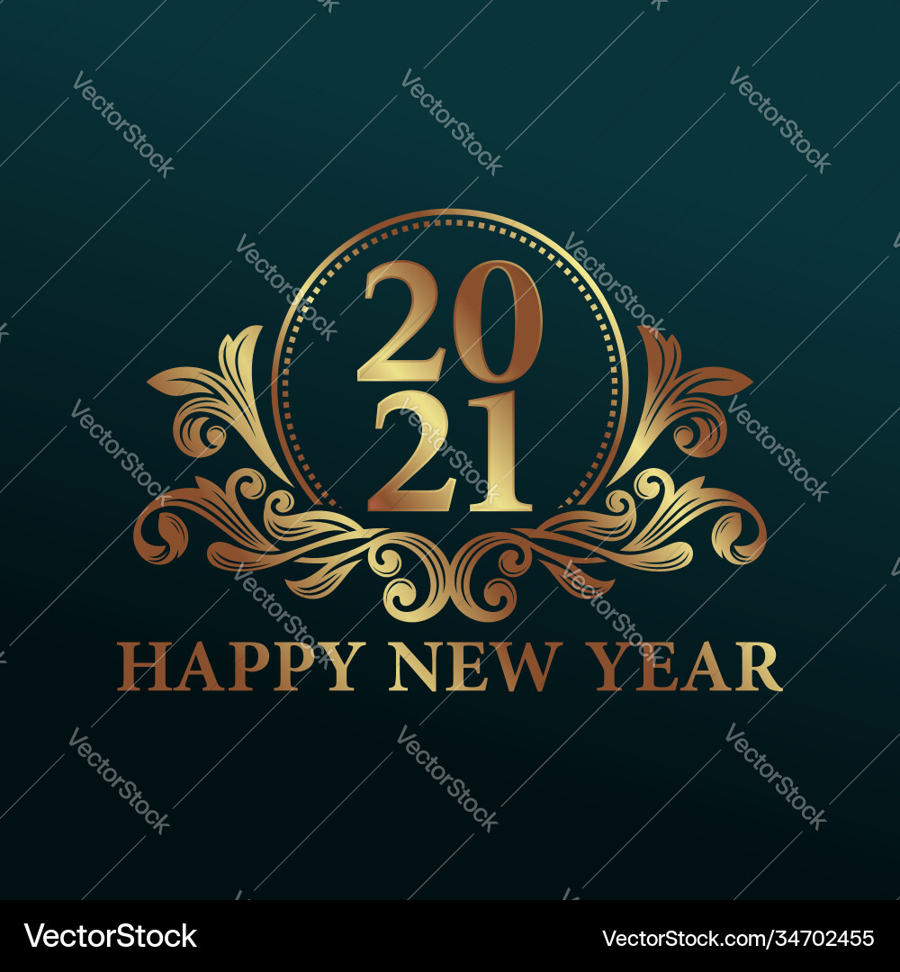 2021 new year luxury design template Royalty Free Vector
