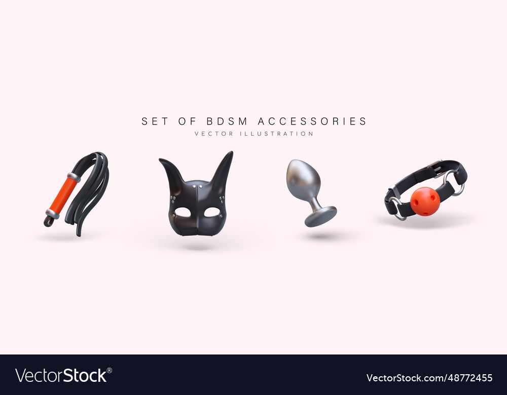 Accessories For Role Playing Sex Games Domination Vector Image