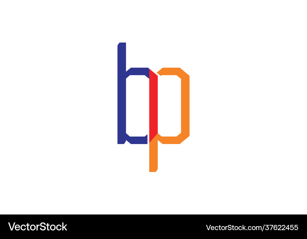Creative luxury bp letter logo design sign Vector Image