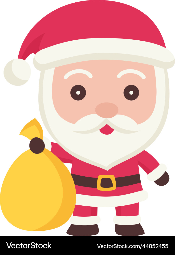 Cute santa claus doodle icon Royalty Free Vector Image
