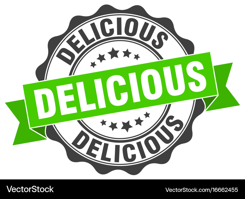 Delicious stamp sign seal Royalty Free Vector Image