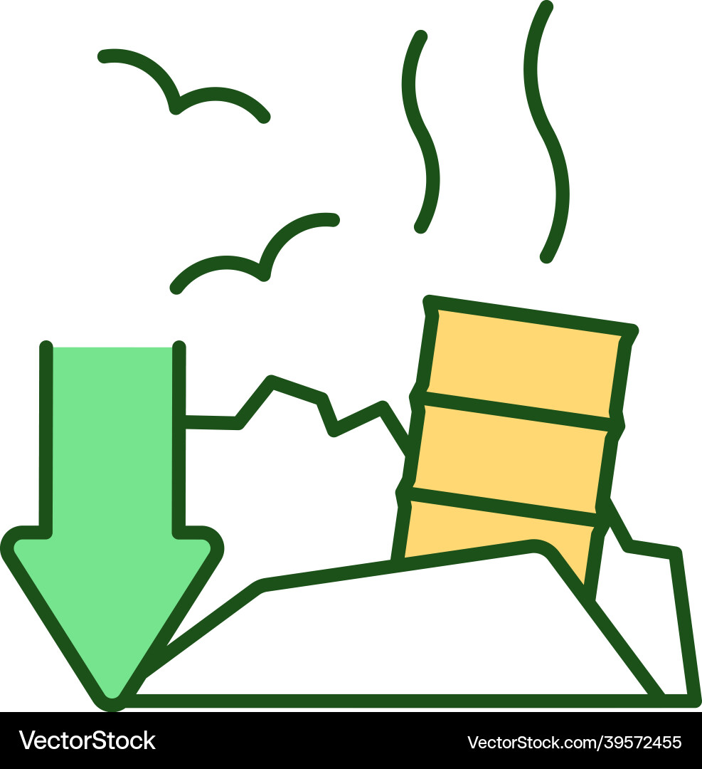 Garbage disposal rgb color icon Royalty Free Vector Image