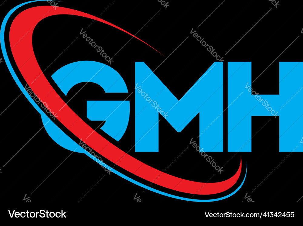 Gmh logo letter design Royalty Free Vector Image