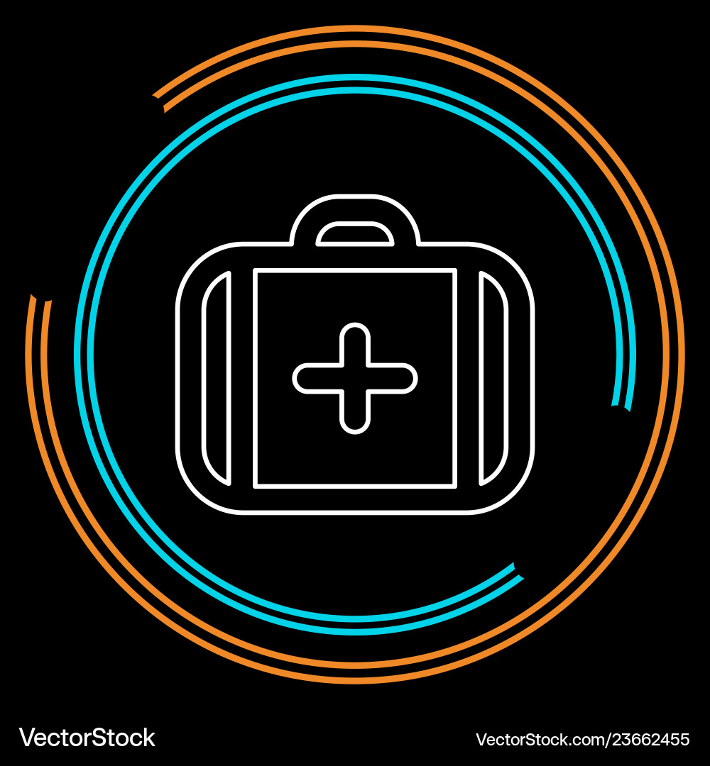 Medical case sign - insurance Royalty Free Vector Image