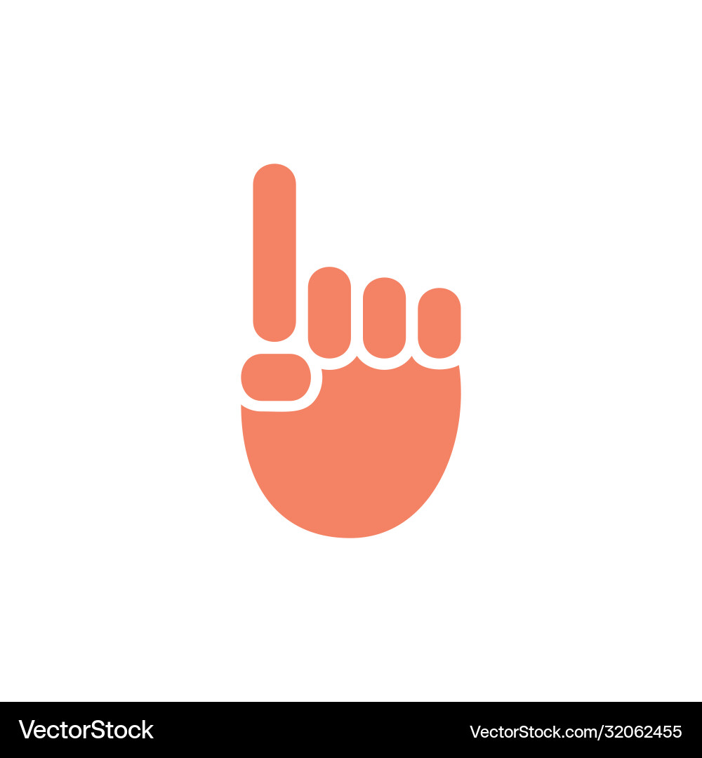 Number one finger geometric design symbol Vector Image
