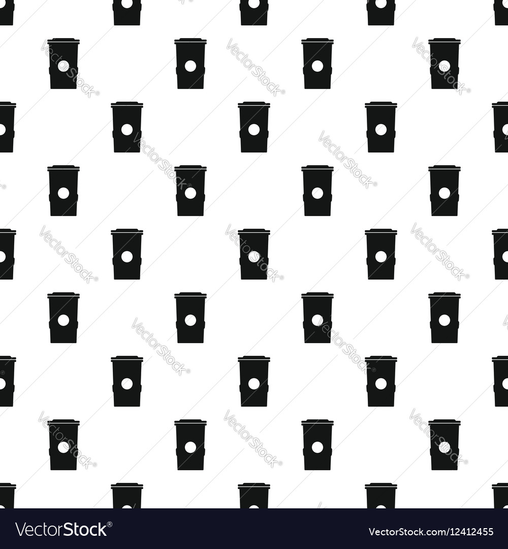 Plastic trash can pattern simple style Royalty Free Vector