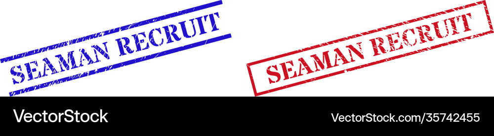 Seaman recruit textured rubber stamp seals Vector Image