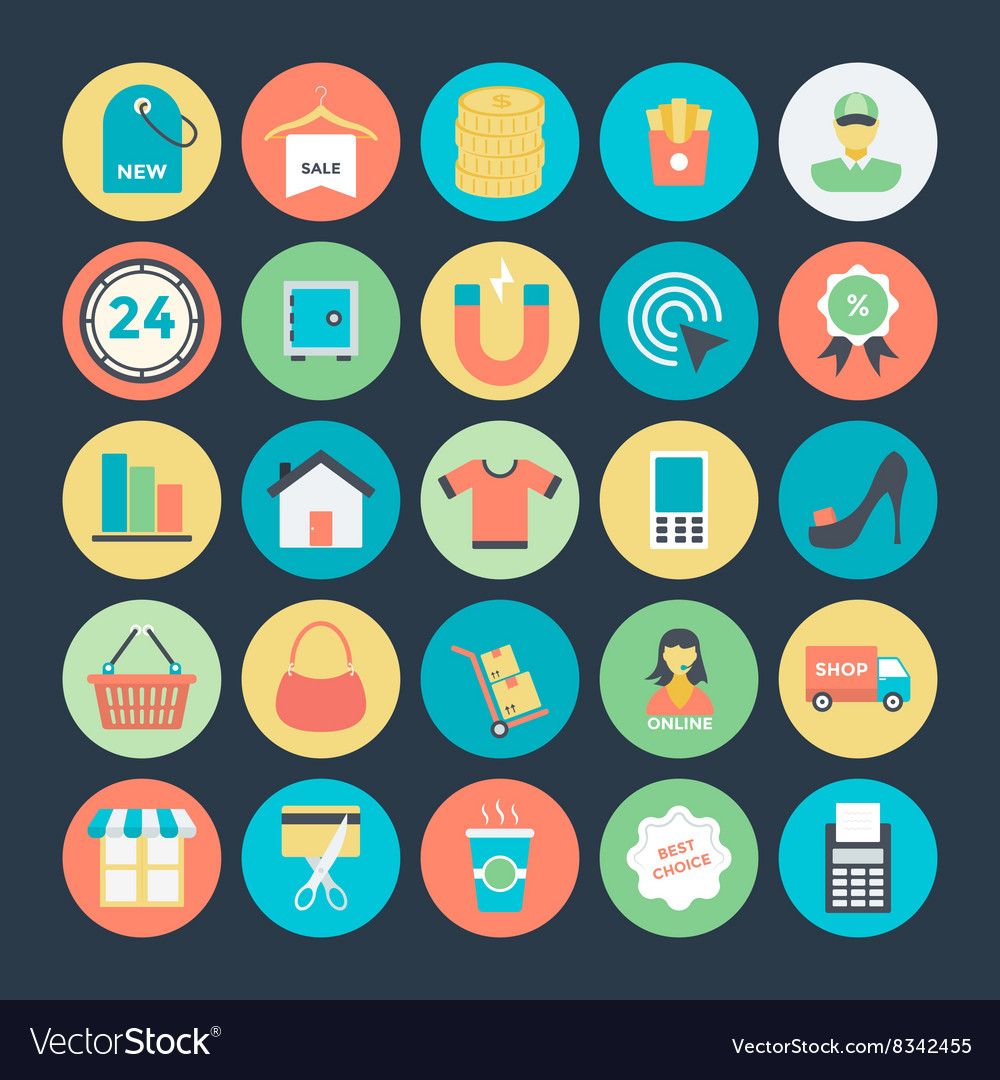 Shopping and commerce icons 3 Royalty Free Vector Image