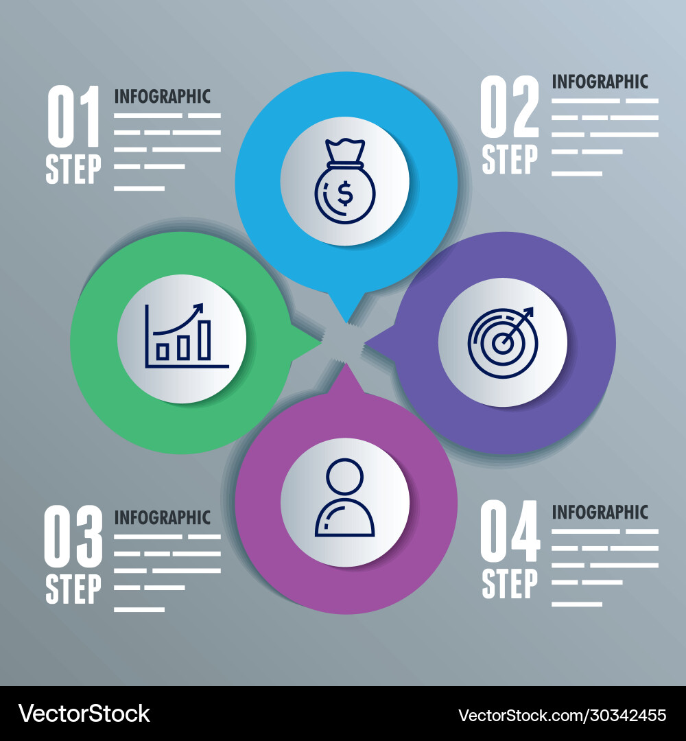 Statistical infographic with numbers and business Vector Image